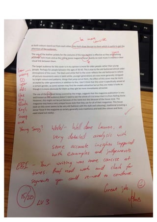 Magazine cover page analysis teacher feedback | PDF