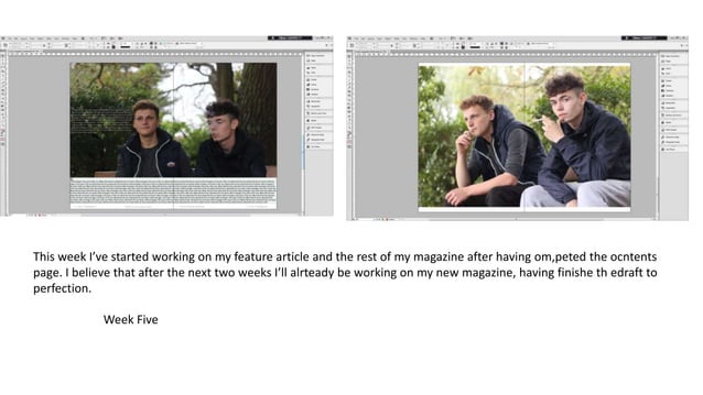 Magazine cover progress | PPTX