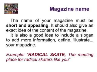 Project: a magazine cover | PPT