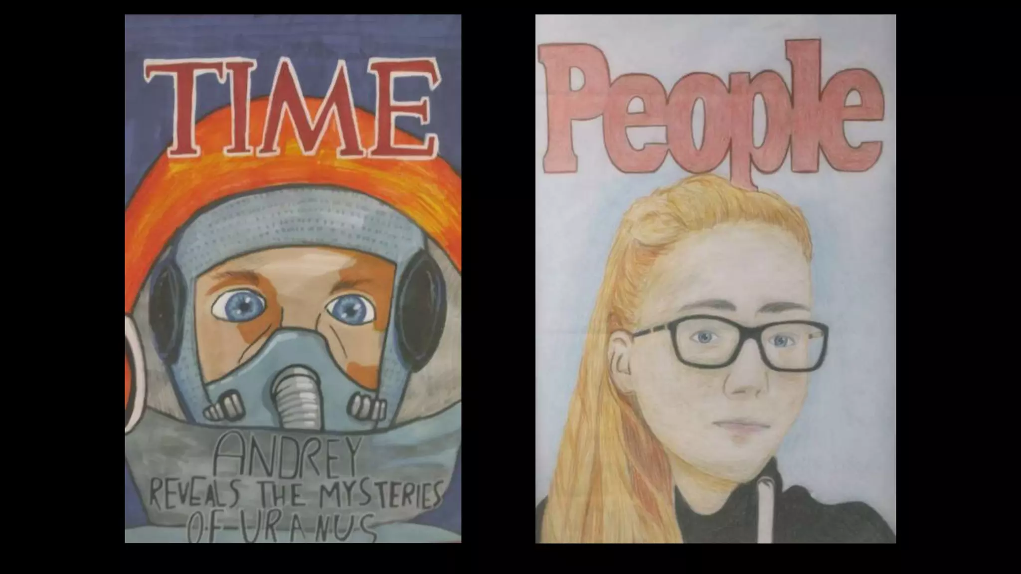 Magazine cover self portrait | PPTX
