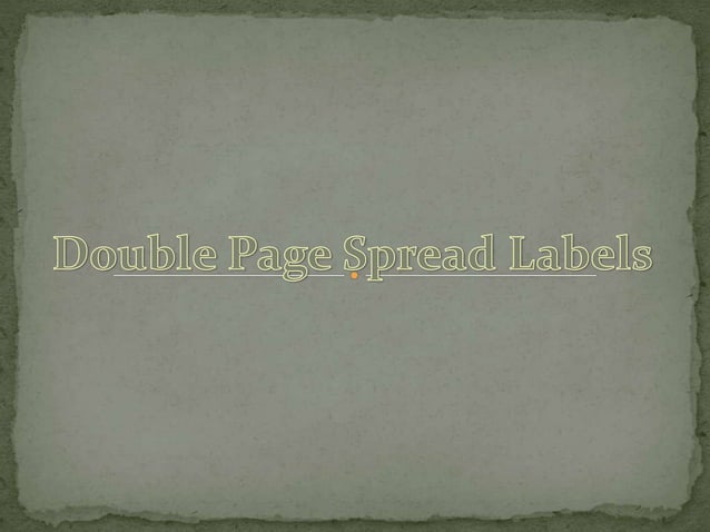 Magazine Double Page Spread Labels | PPTX