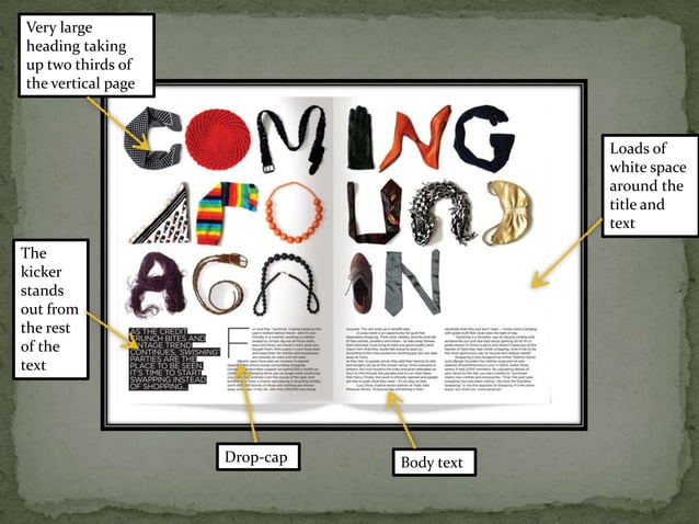 Magazine Double Page Spread Labels | PPTX