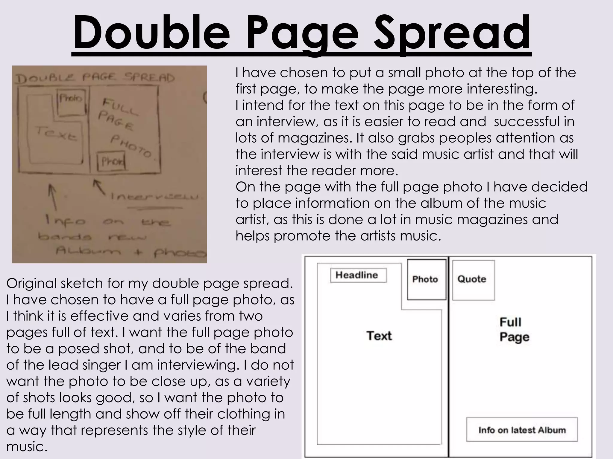 Magazine double page spread planning | PPTX | Women\'s Clothing | Women ...