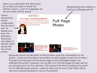 Magazine double page spread planning | PPTX | Women\'s Clothing | Women ...