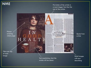 double page spread and contents analysis | PPT