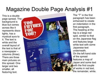 Magazine Double Page Analysis | PPT