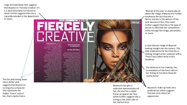 Magazine double page spread annotation