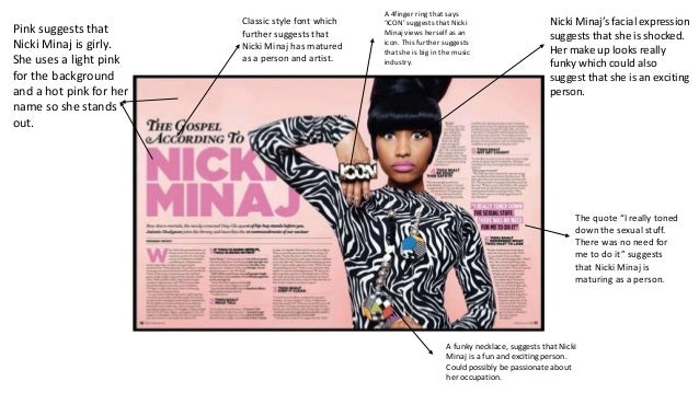 Magazine double page spread annotation