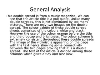 Double Spread Analysis | PPT