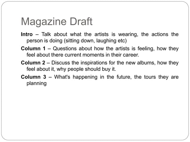 Magazine draft | PPTX