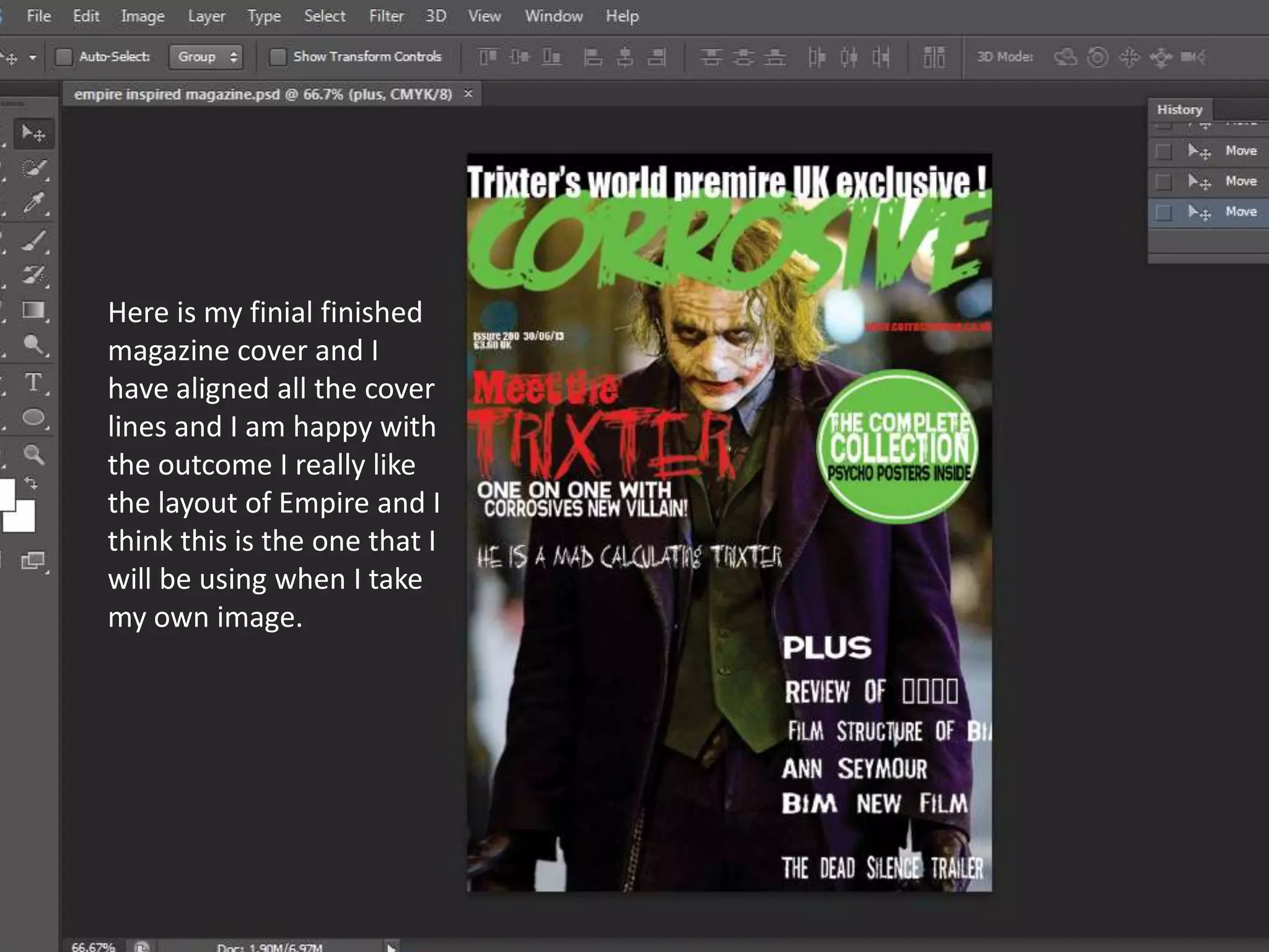 Magazine draft based on drawn draft | PPTX