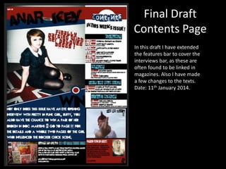 Magazine drafts and final edits | PPTX