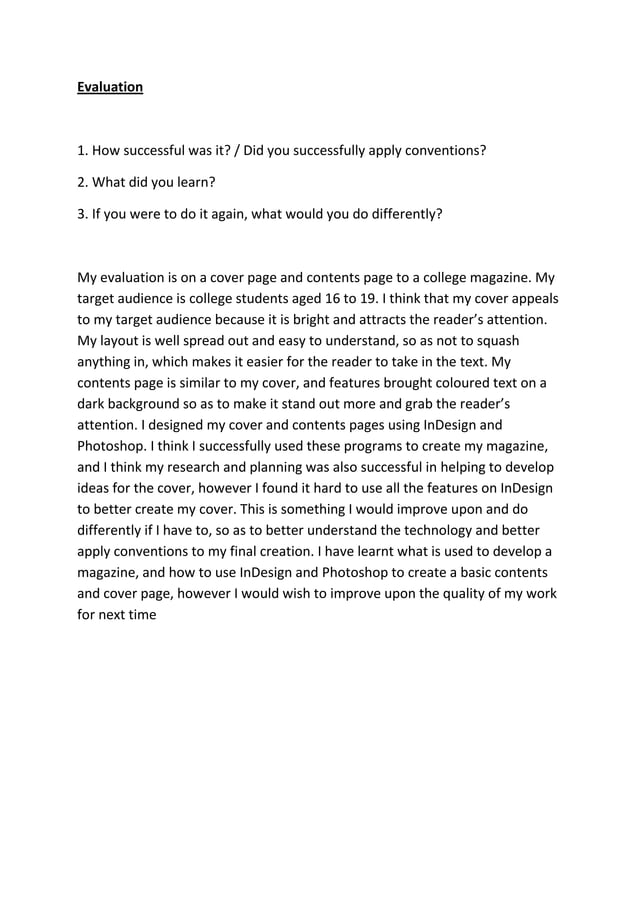 Magazine evaluation | DOCX