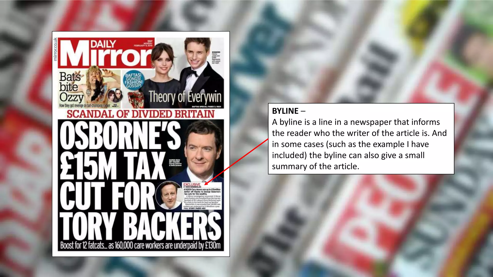 Newspaper Features | PPTX