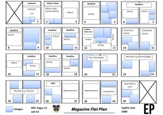 Magazine flat plan | PPT