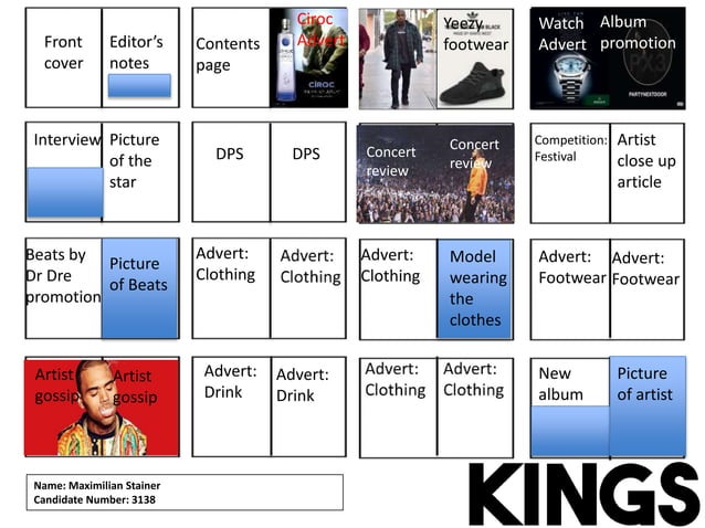 KINGS Magazine flat plan