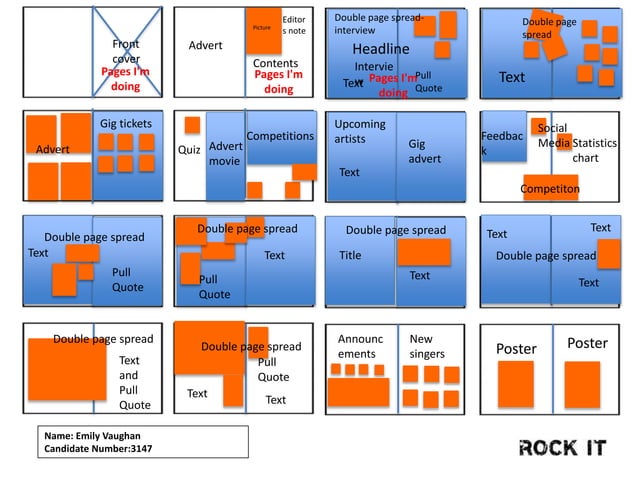 Magazine flat plan power point template | PPTX