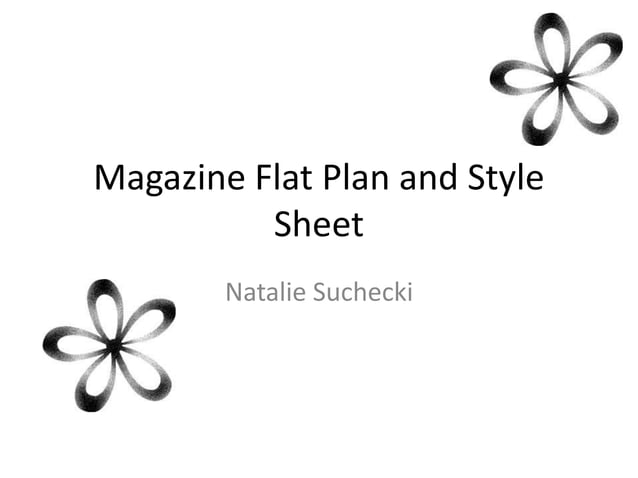 Magazine flat plan and style sheet | PPTX