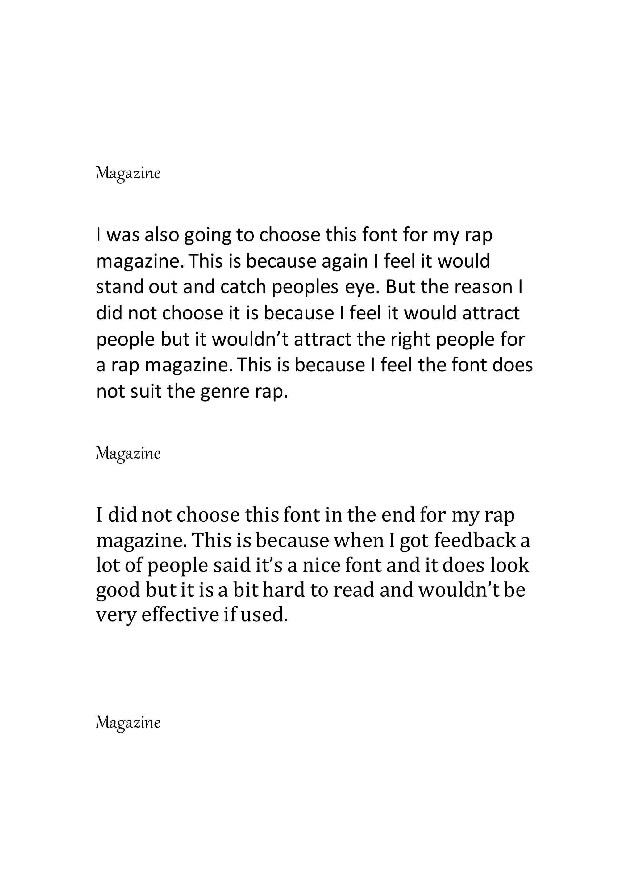 Magazine font analysis | PDF