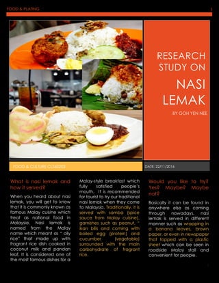 Food & Culture Project 3 Magazine Style | PDF