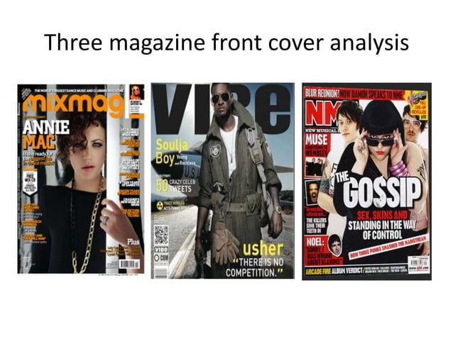 Magazine front cover analysis | PPTX