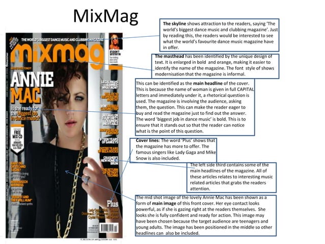 Magazine front cover analysis | PPTX