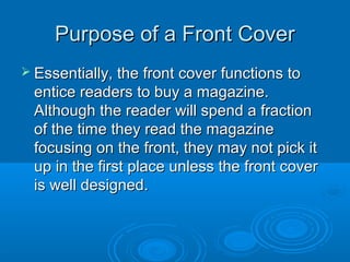 MS1 Magazine front cover analysis | PPT