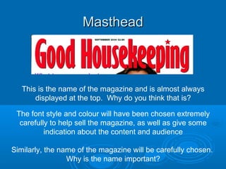 MS1 Magazine front cover analysis | PPT