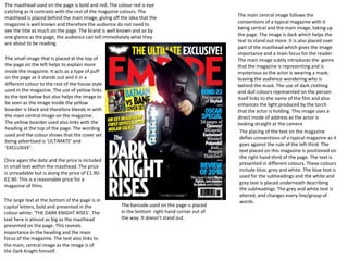 Magazine front cover analysis | PPT