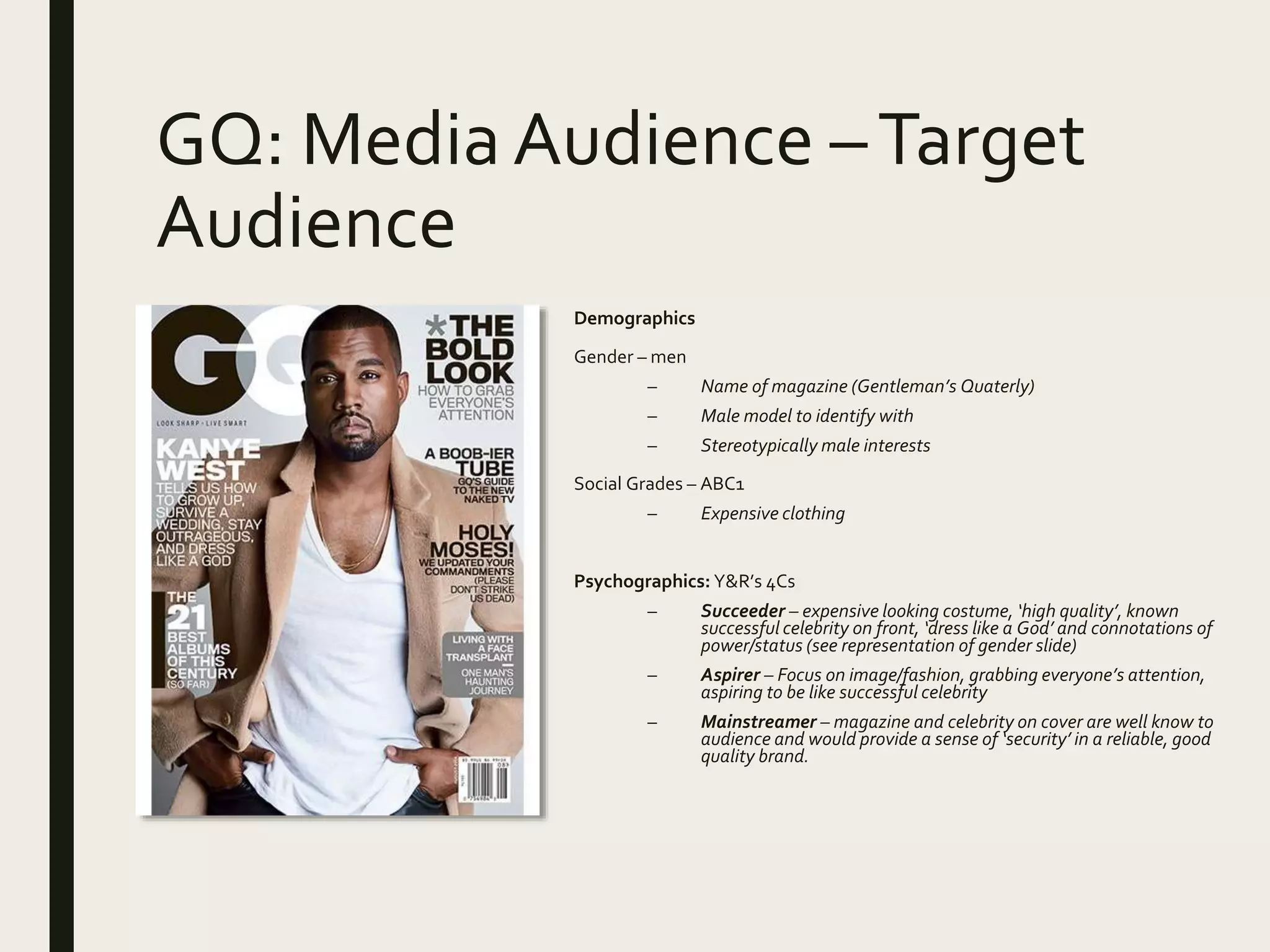 Magazine front covers textual analysis gq and heat | PPTX