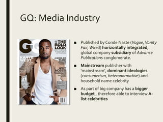 Magazine front covers textual analysis gq and heat | PPTX | Celebrity ...