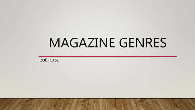 Magazine genre research | PPT