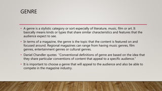Magazine genre research | PPTX