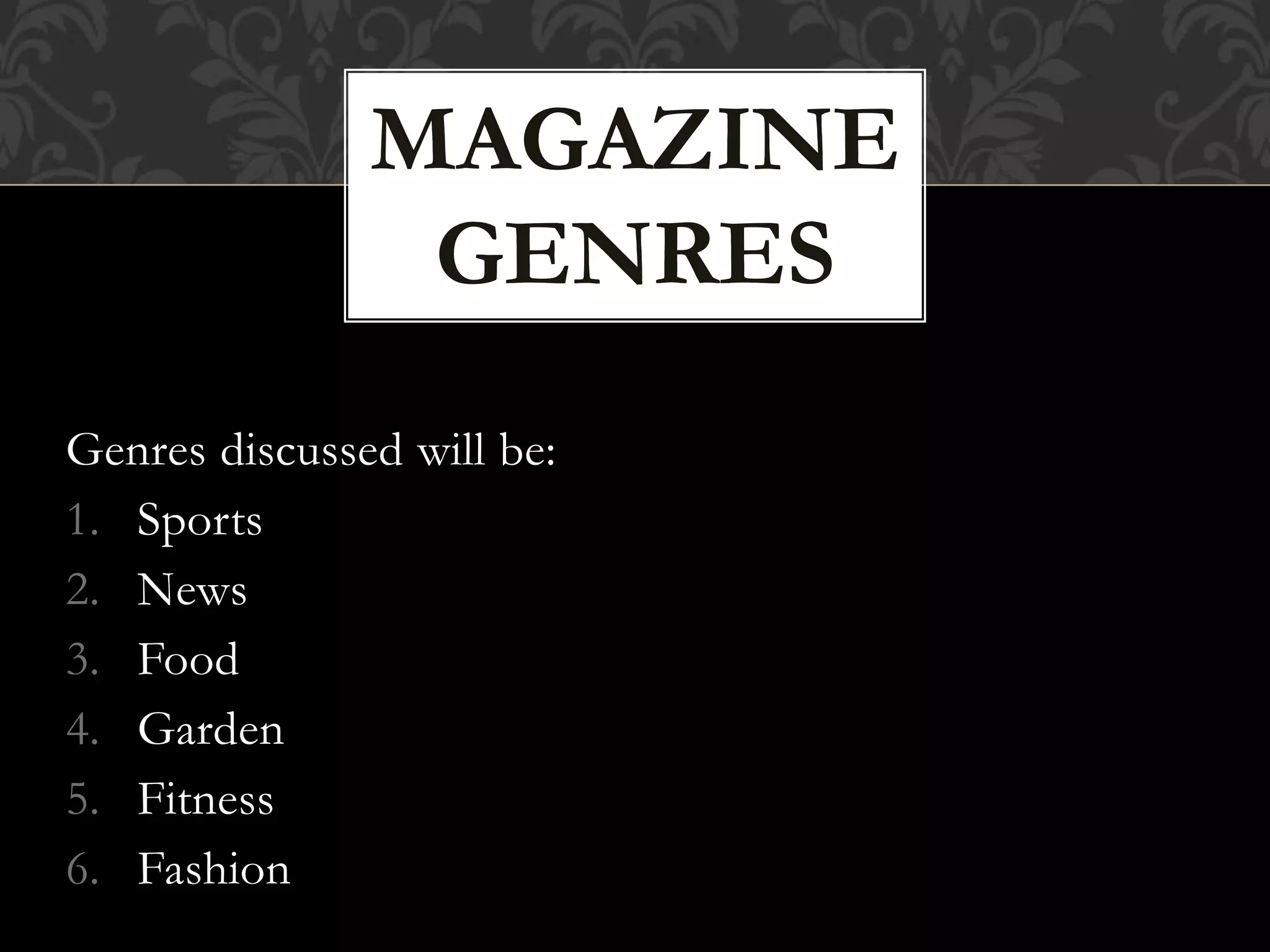 Magazine genres | PPTX