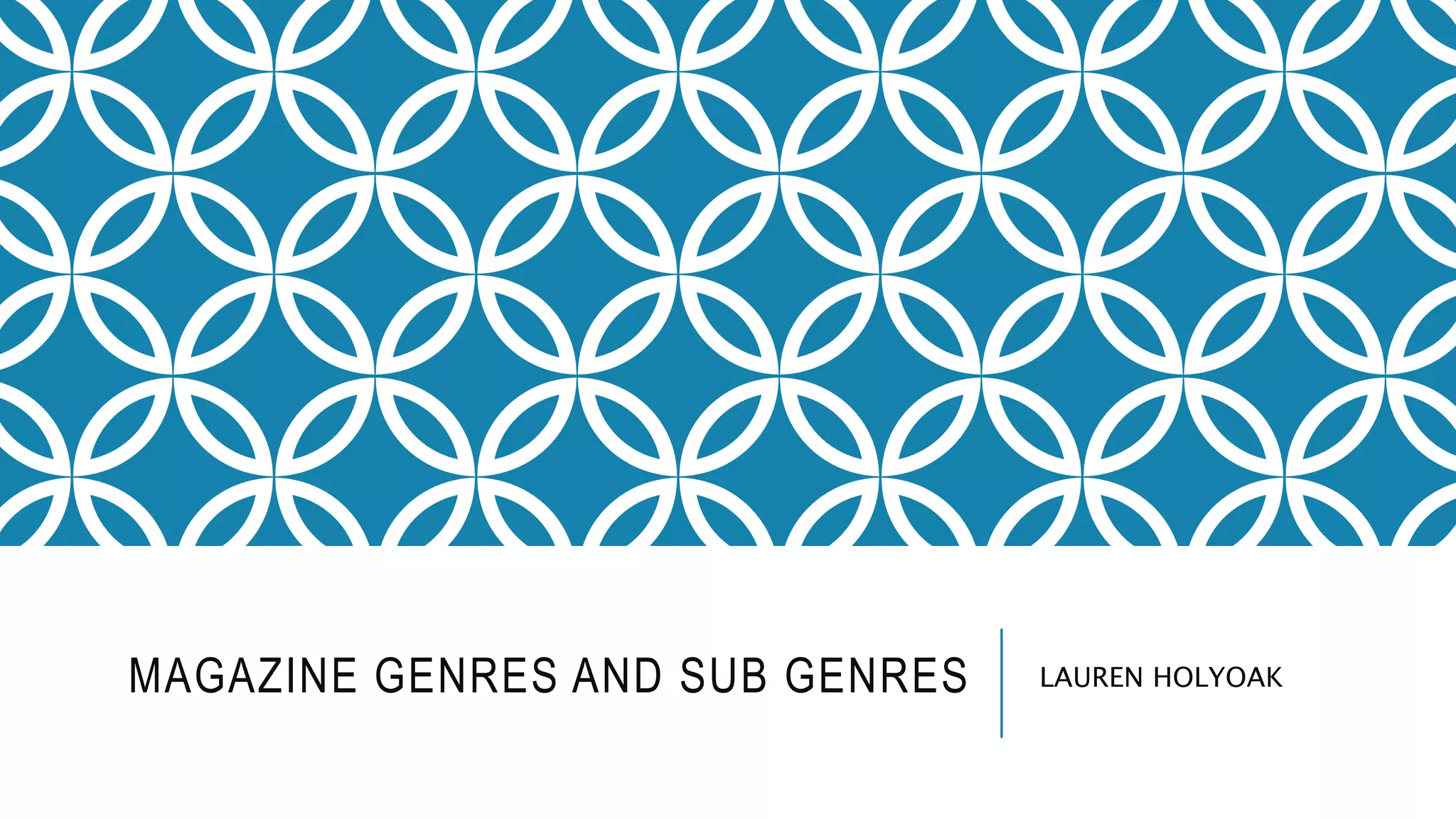 Magazine genres and sub genres | PPT
