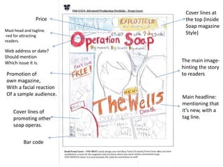 Media A2 Magazine hand drawn drafts | PPT