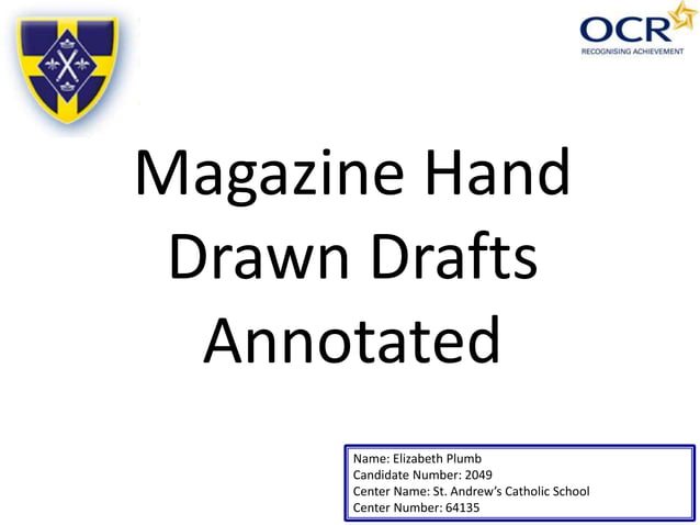 Magazine hand drawn drafts annotations | PPT