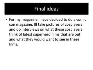 Magazine ideas | PPTX