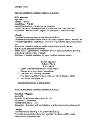 Magazine induction booklet notes typed up | PDF