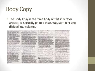 Magazine key terms | PPTX