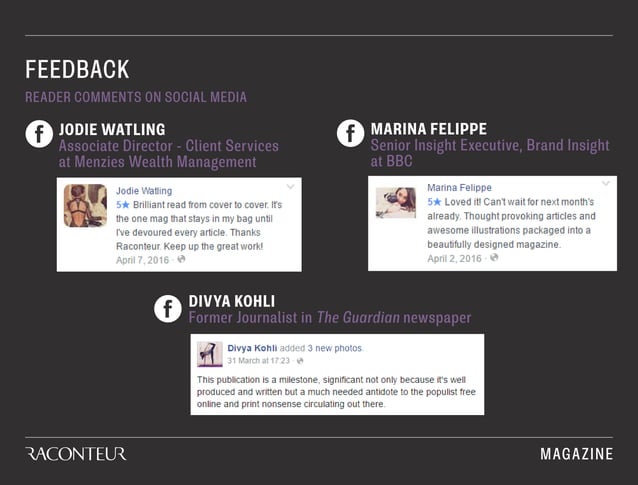 Raconteur Magazine Launch | PDF