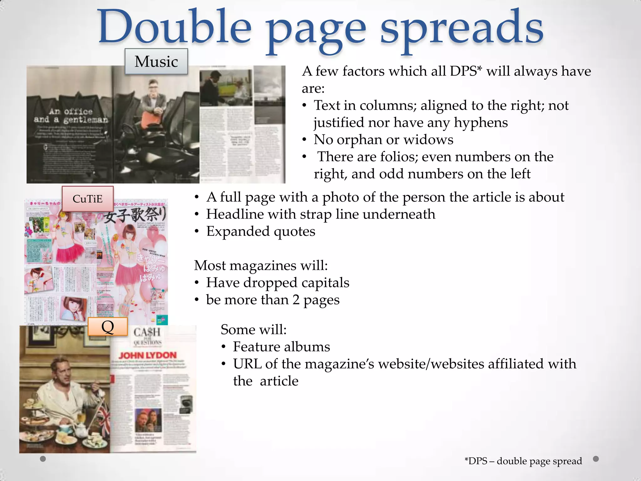 Magazine layout conventions | PPTX