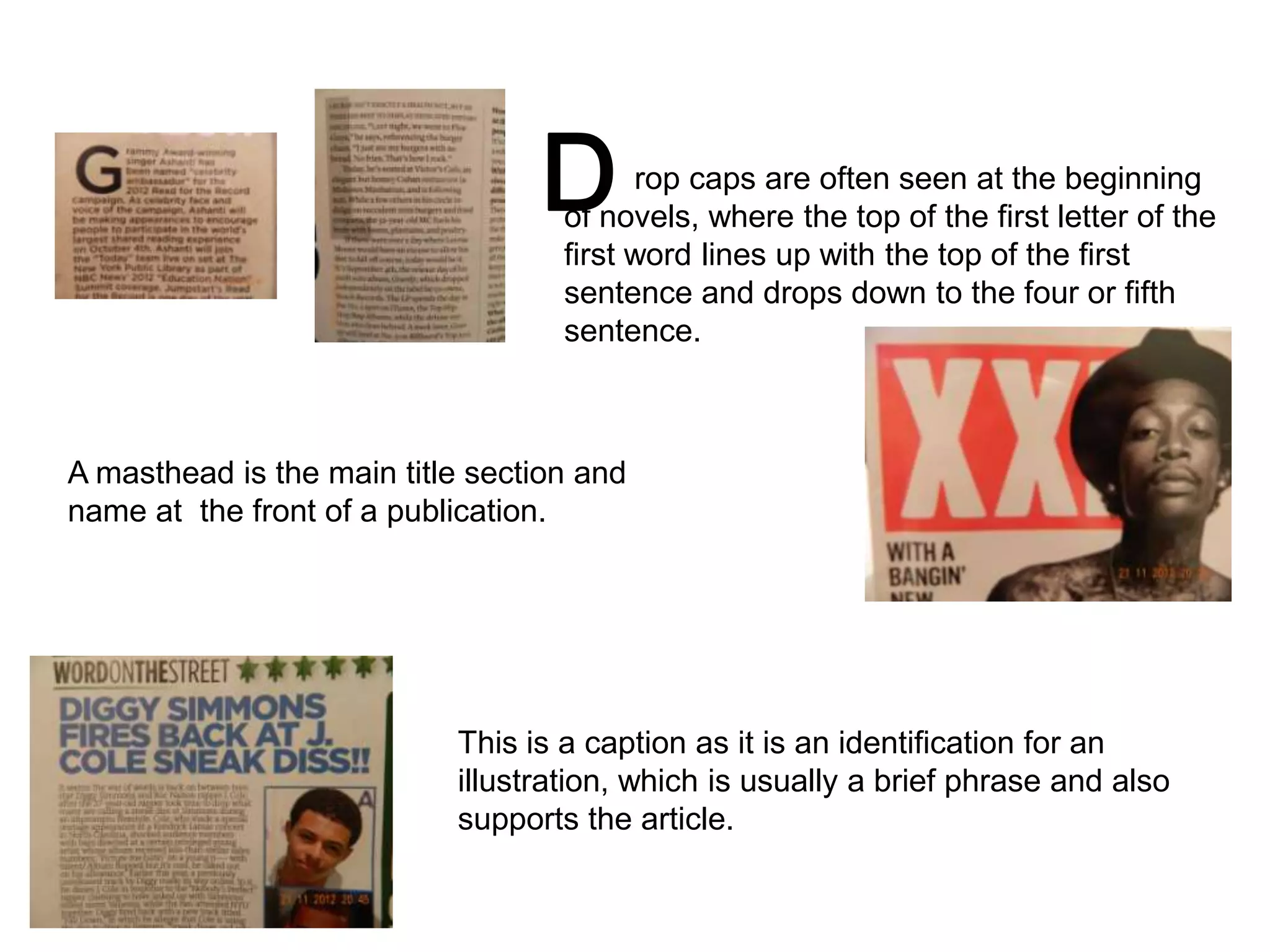 Magazine layout terms | PPTX