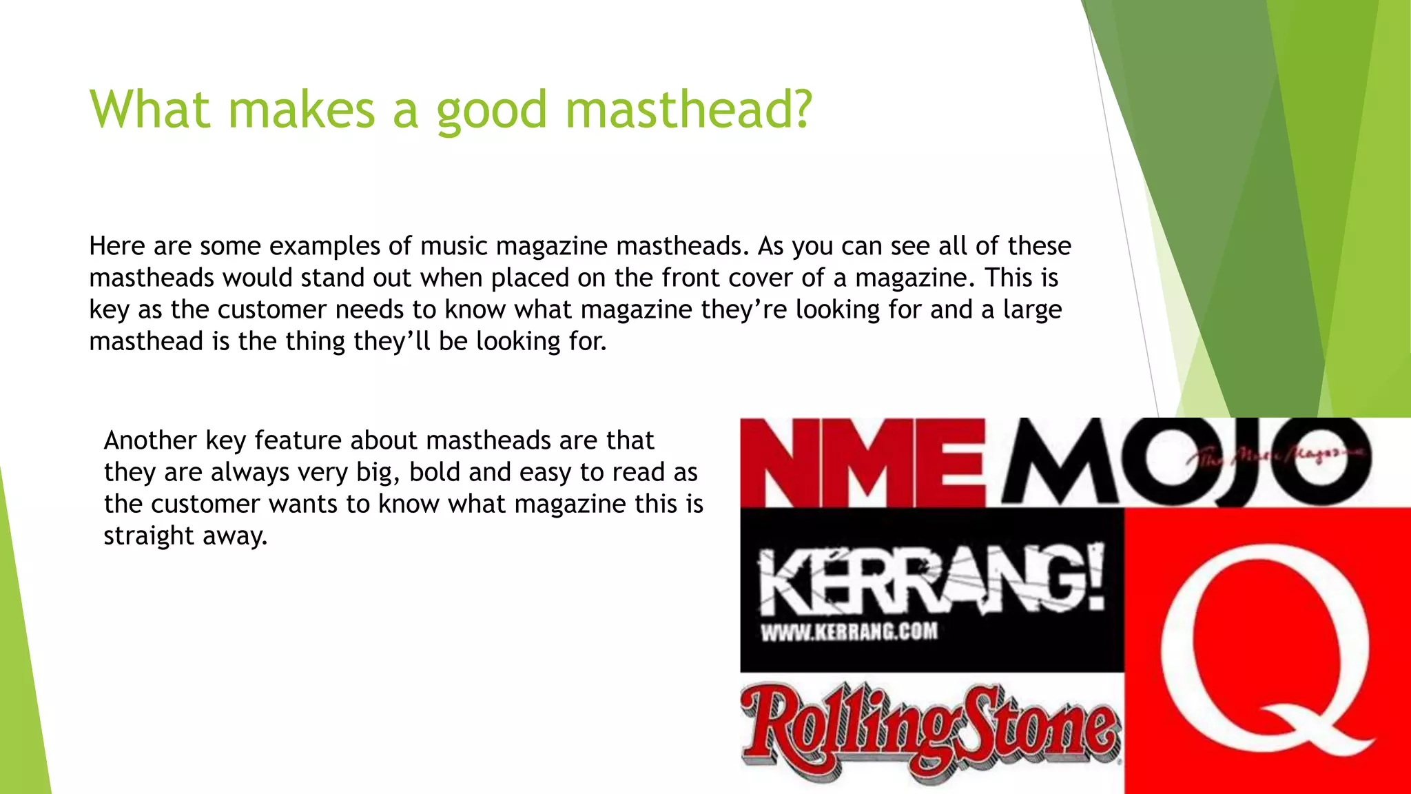 Magazine Masthead | PPT