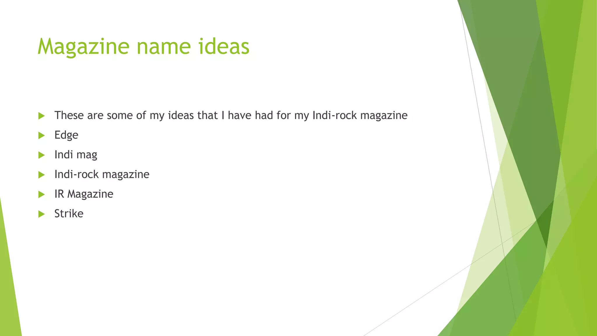 Magazine Masthead | PPTX