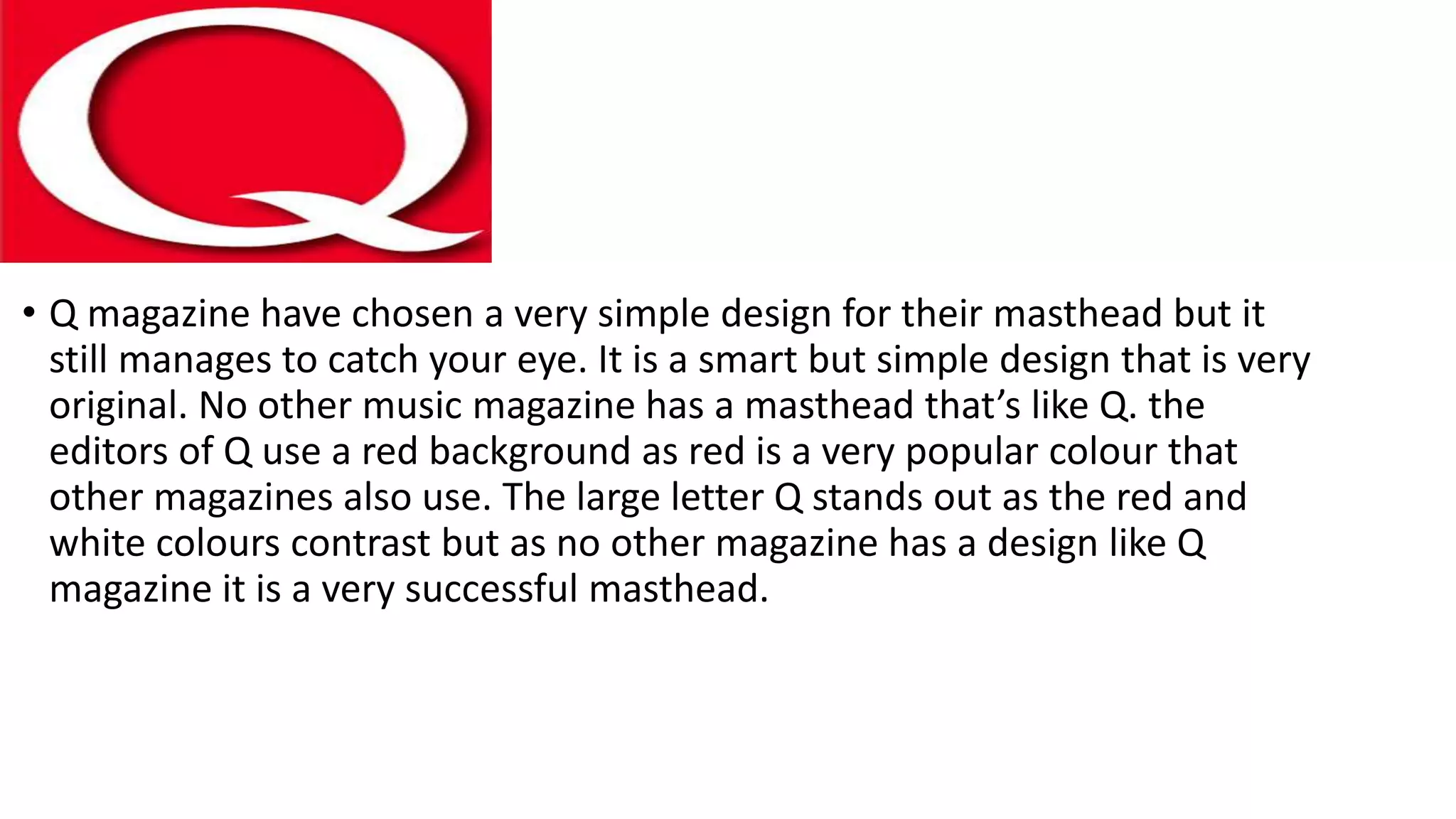 Magazine masthead analysis | PPTX