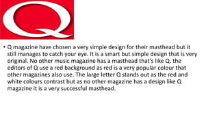 Magazine masthead analysis | PPTX