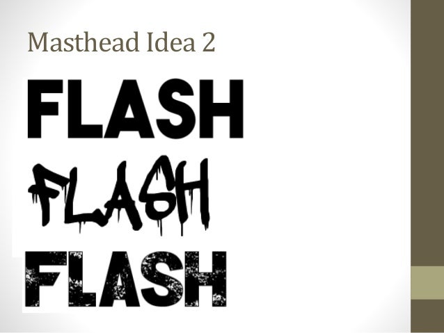 Magazine masthead ideas