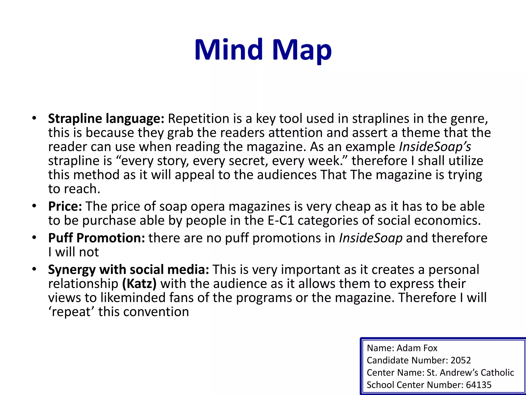 Magazine mind map | PPTX