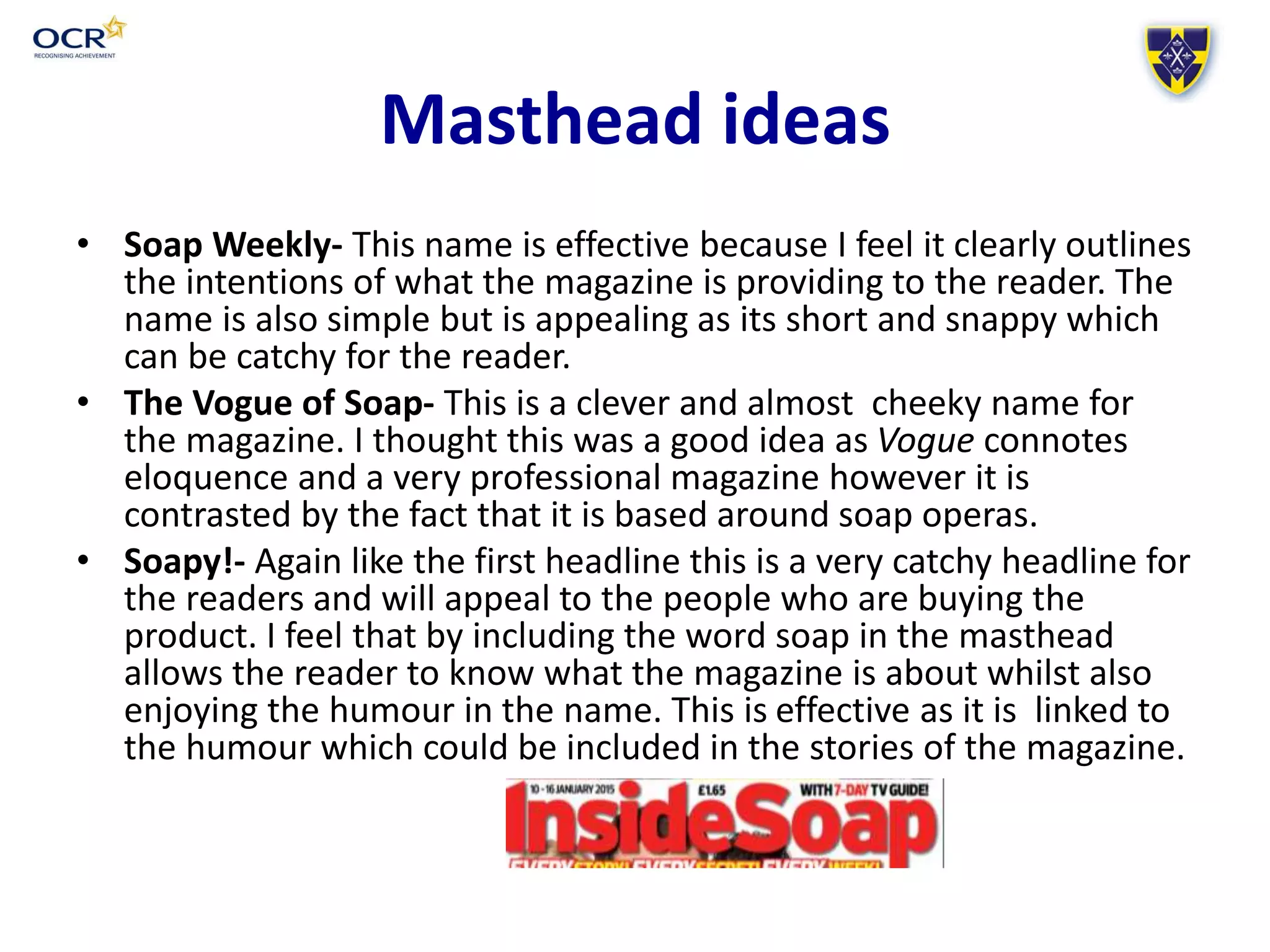 Magazine mind map | PPTX